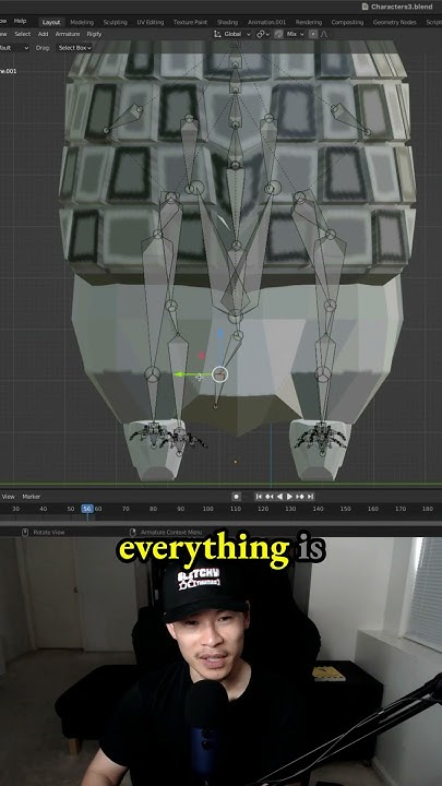 Align Rigify Bones for Proper Rig Generation - making 3d game character in Blender - 3.4 Dino ...