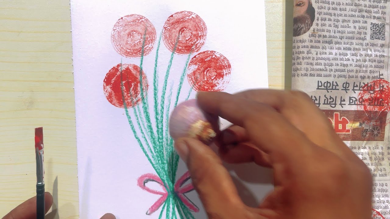 Vegetable Printing | Onion Printing | Vegetable painting Competition ...