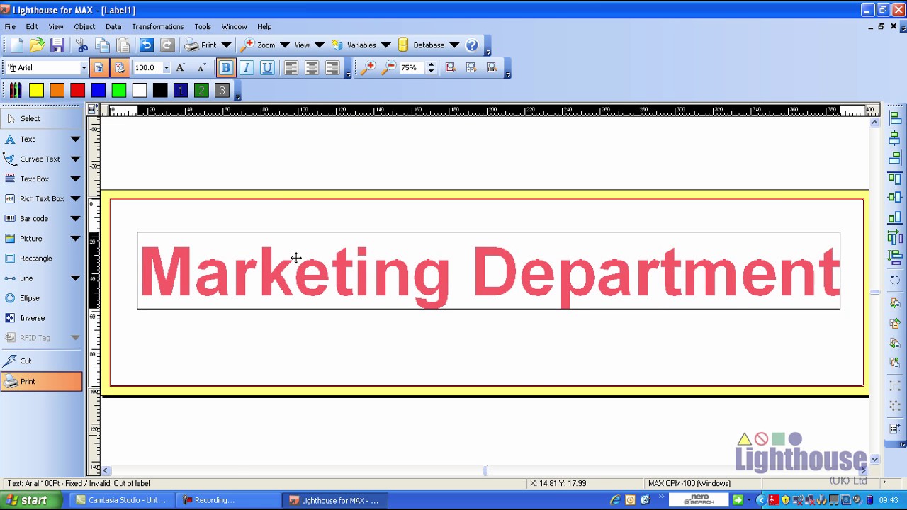 Lighthouse CPM 100 Cut Lettering - YouTube