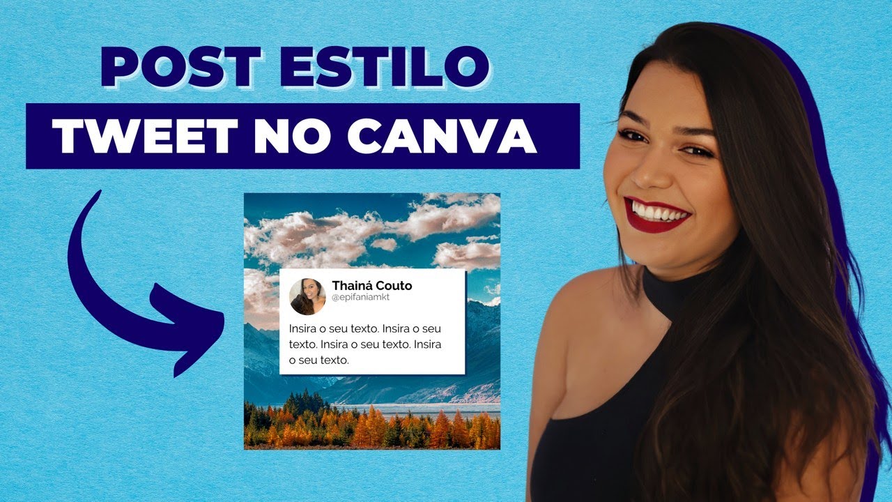 COMO FAZER POST ESTILO TWEET NO CANVA | TUTORIAL PELO CELULAR - YouTube