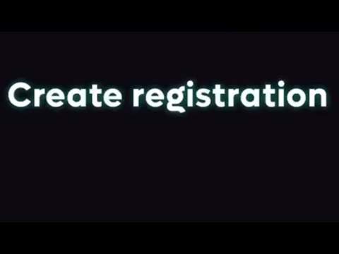 How to create registration - YouTube