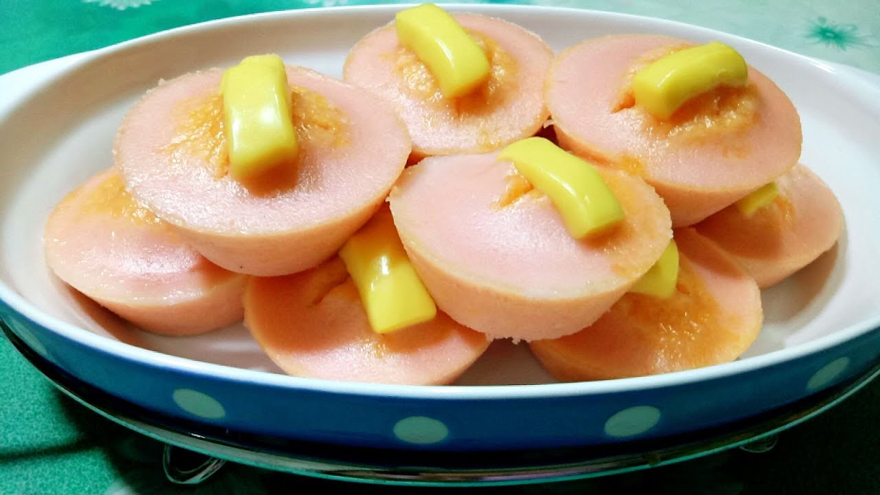 How To Make Puto Strawberry With Cheese / Steamed Cake Using Rice Flour ...