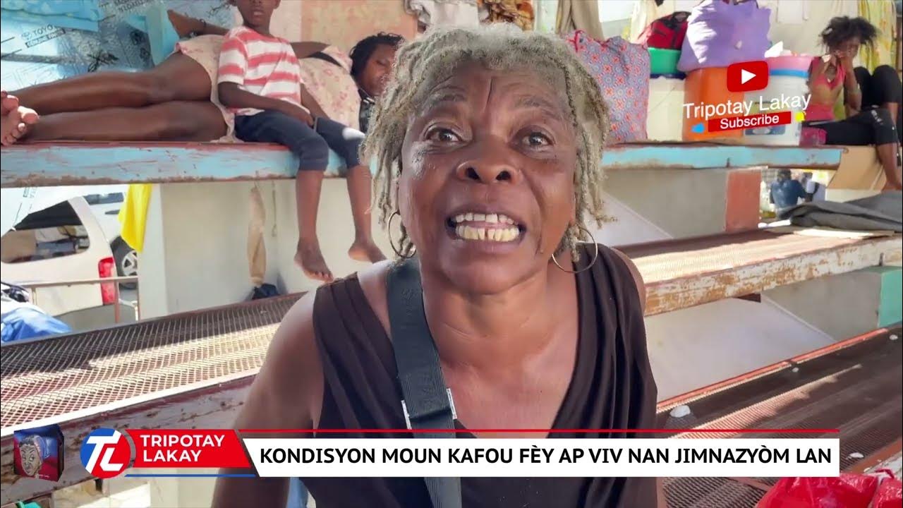 Gade mizè moun Kafou fèy yo ap pase nan yon jimnazyòm akoz bandi Gran Ravin yo ki boule kay yo ...