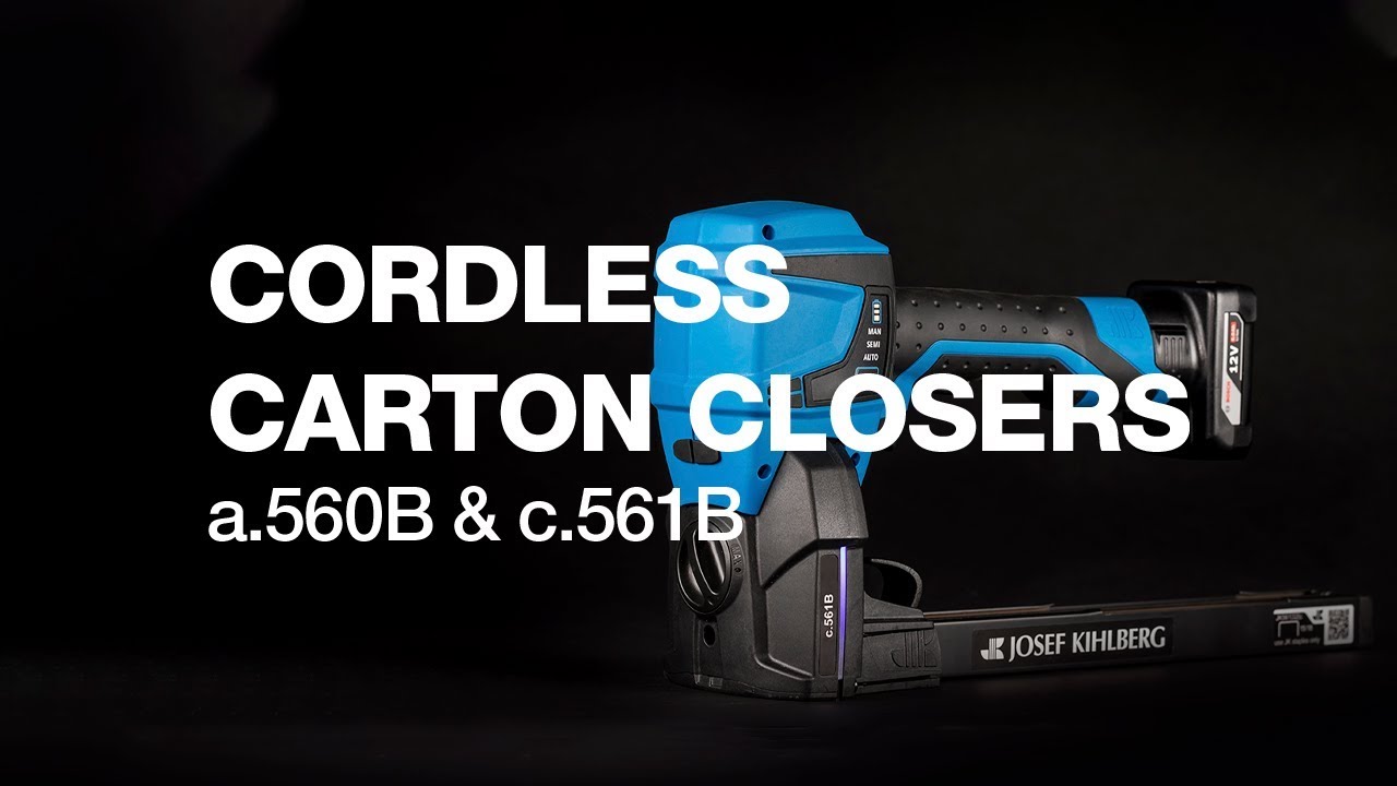 Cordless Carton Closer Stapler a.560B & c.561B - YouTube