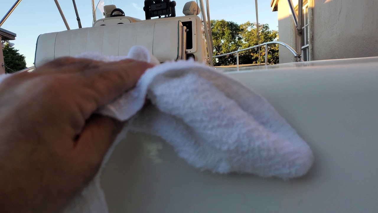 Black streaks on boat how to remove. - YouTube