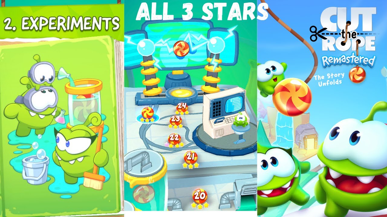Cut the rope remastered [ Book ] EXPERIMENTS [ All level 3 stars ] Full ...