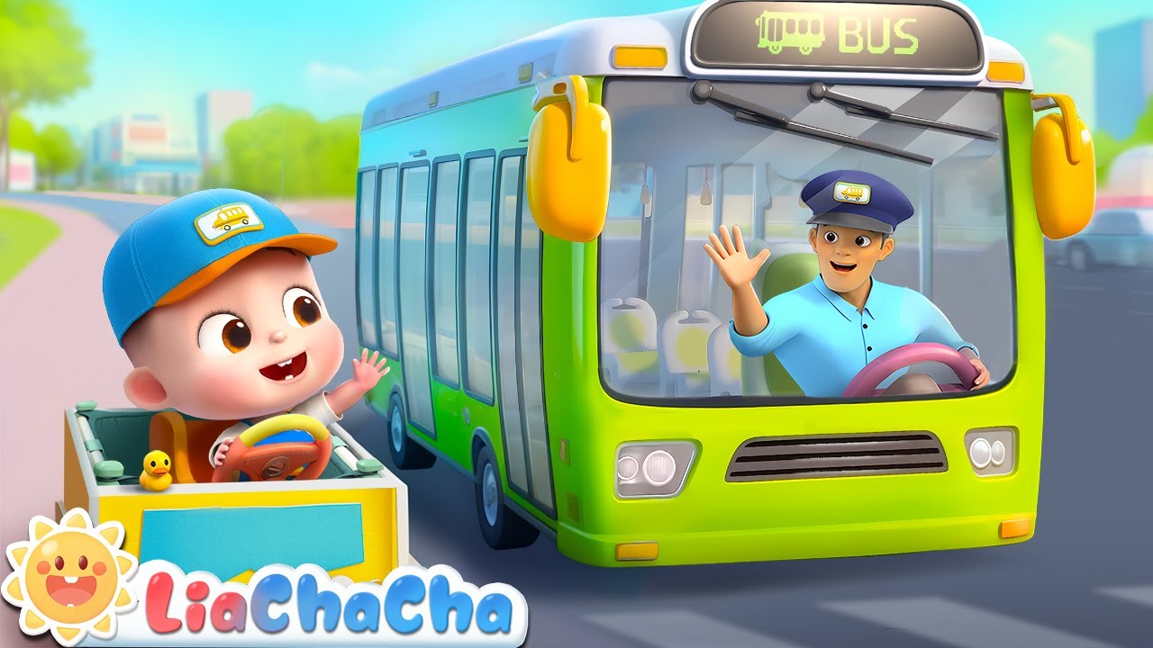 The Wheels on the Bus 🚌 | Box Bus Tour for Kids | EP24 | LiaChaCha ...