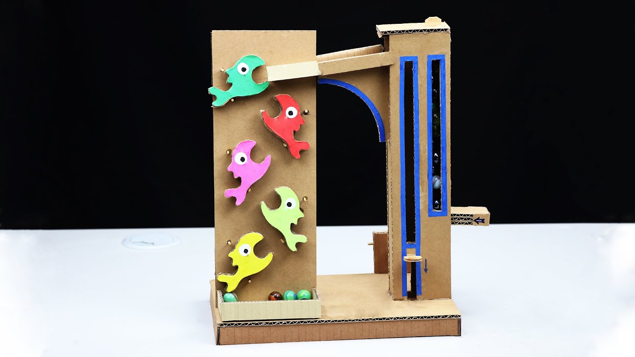 How to make Vending Machine with Marble from Cardboard - YouTube
