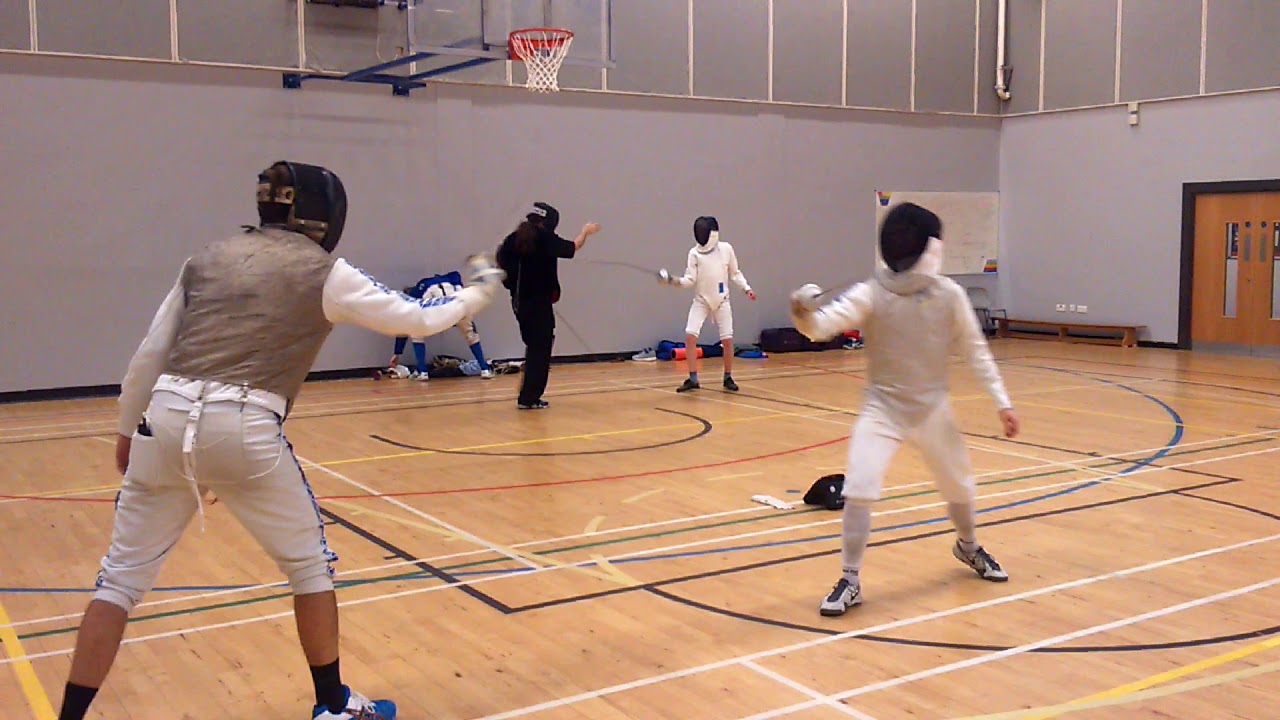 Foilist fencing at salle holyrood - YouTube