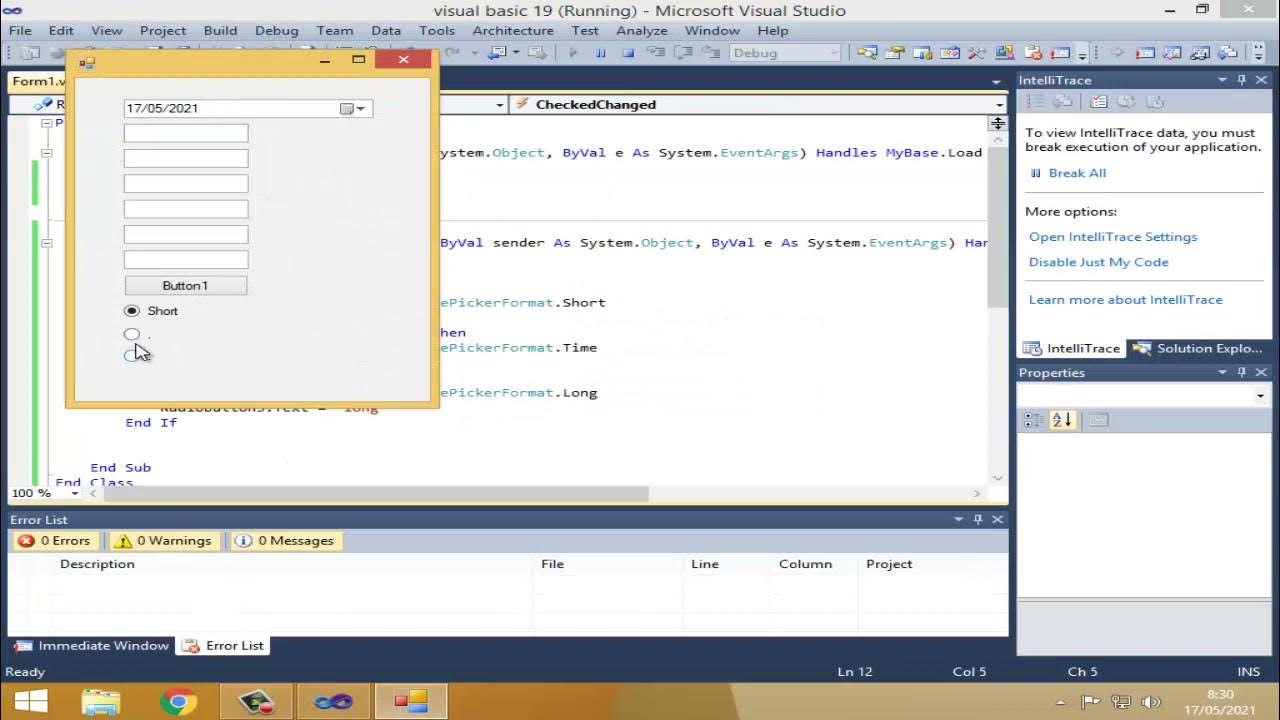 Visual Basic 19 Datetimepicker Primera Parte Youtube
