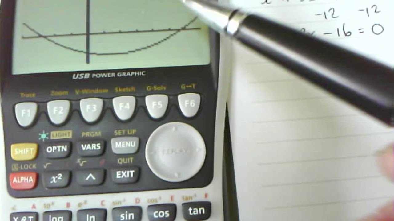 solving equations with the GDC 2 - YouTube