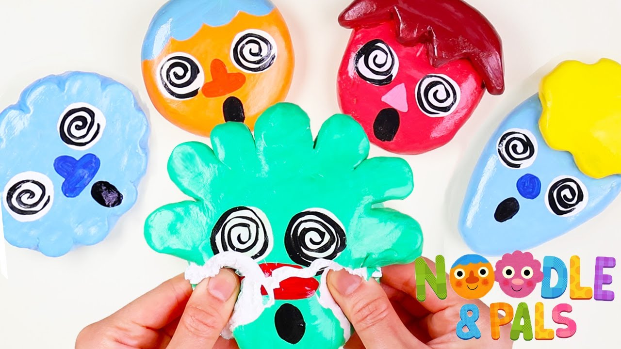 Noodle & Pals | super simple songs clay cracking ASMR 123 #184 - YouTube
