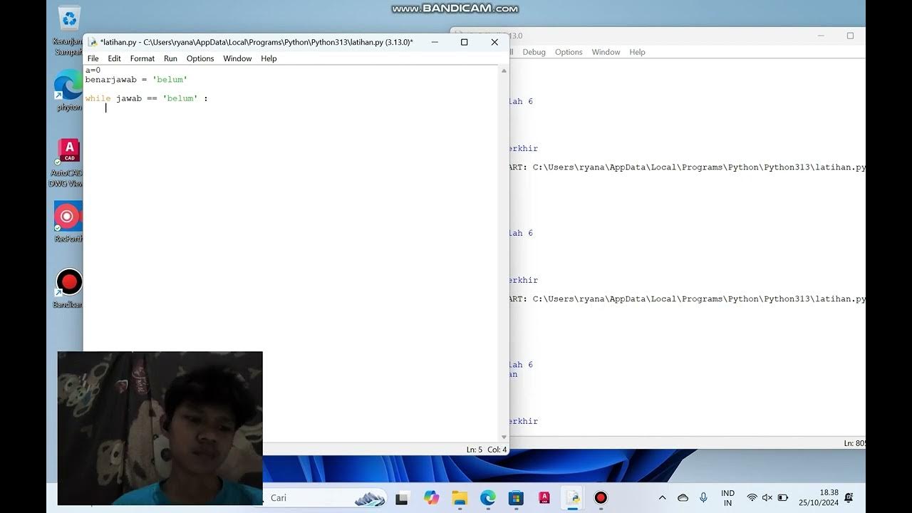 BELAJAR PYTHON (while loop) - YouTube