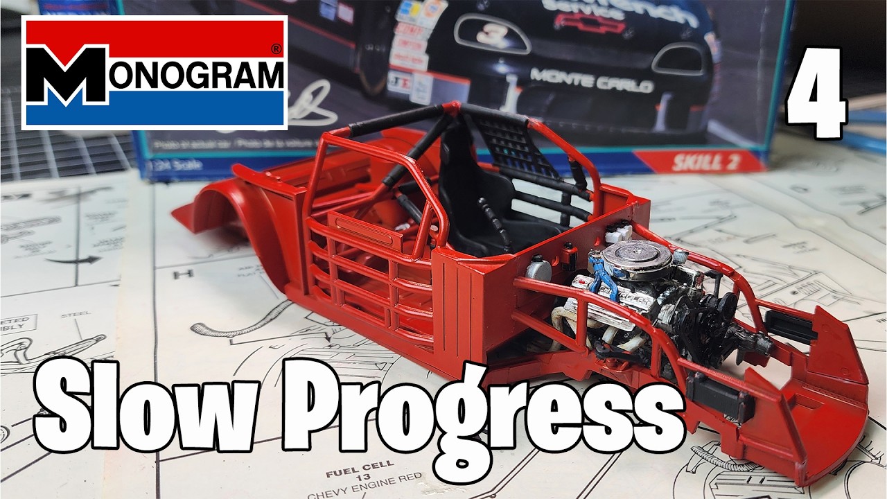 Slow Progress! 1995 Monogram Dale Earnhardt #3 Model Kit Build 4 - YouTube