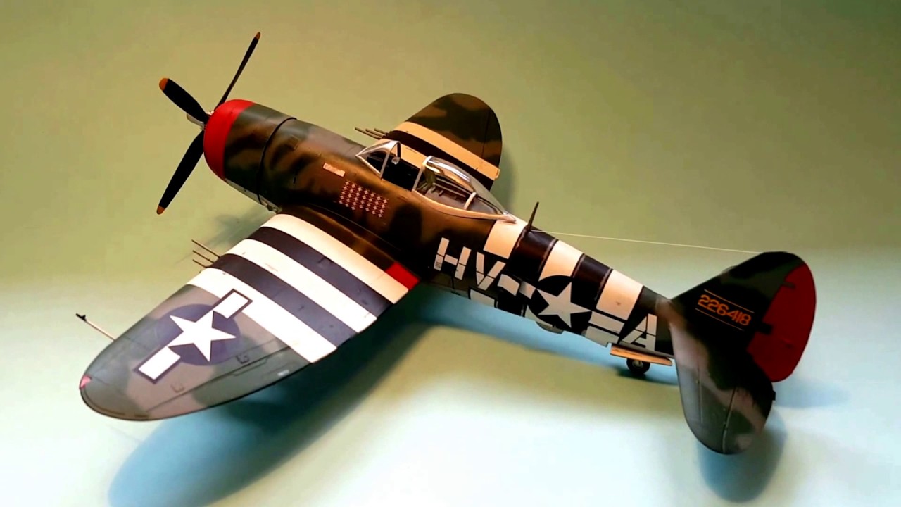 Academy 1/48 P47D Thunderbolt 'Gabreski' - YouTube