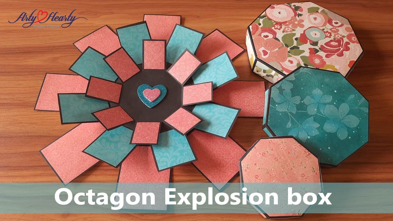 Octagon Explosion Box tutorial| Sheetal Khajure Ankalkote| Arty Hearty ...