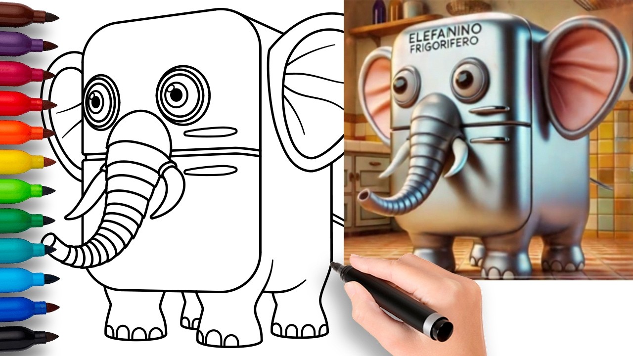 HOW TO DRAW ELEFANTO FRIGO | Italian Brainrot Animals - Easy Step by ...