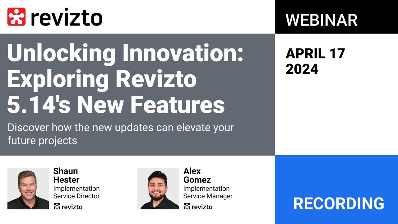 Unlocking Innovation: Exploring Revizto 5.14's New Features. NA Webinar ...