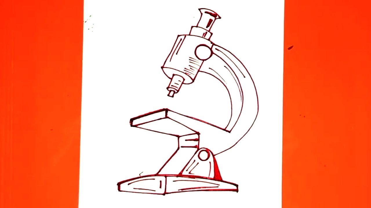 How to Draw Microscope Drawing | Easy Step by Step drawing - YouTube