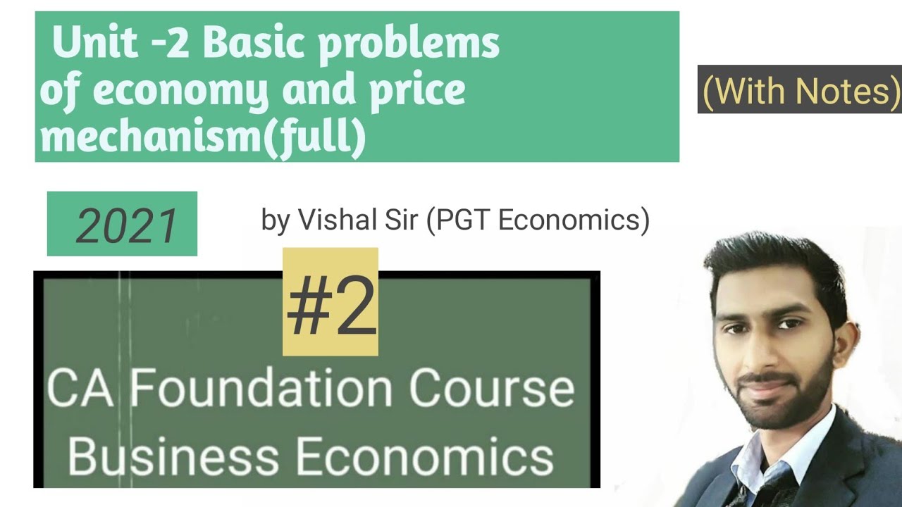 #2 Unit-2 || Basic problems of economy and price mechanism|| CA ...