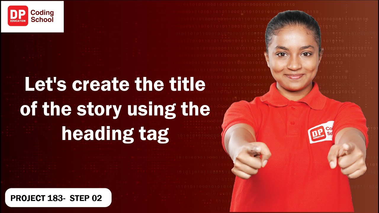 Project 183 Step 2 - Let's create the title of the story using the ...