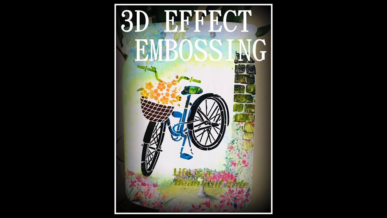 How to create 3D effect/ Embossing/ 3D Decoupage...Use of texture paste ...