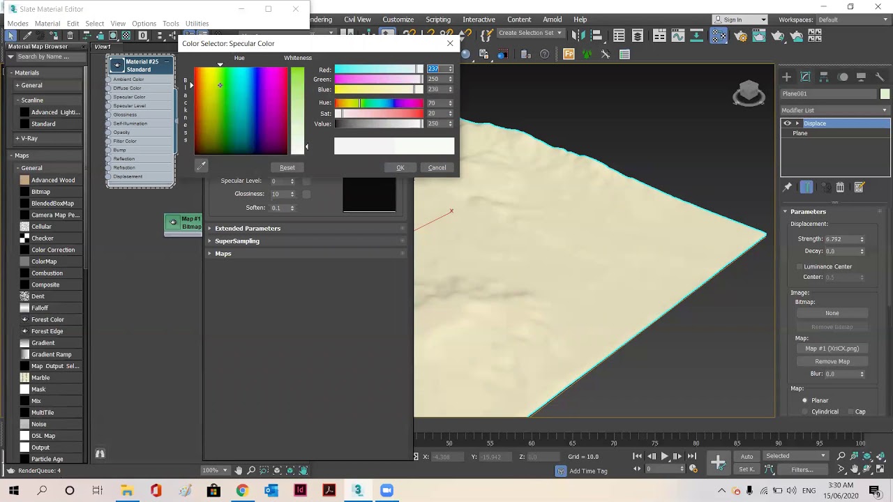 4 How to create Contour on 3ds Max using Height Map - YouTube