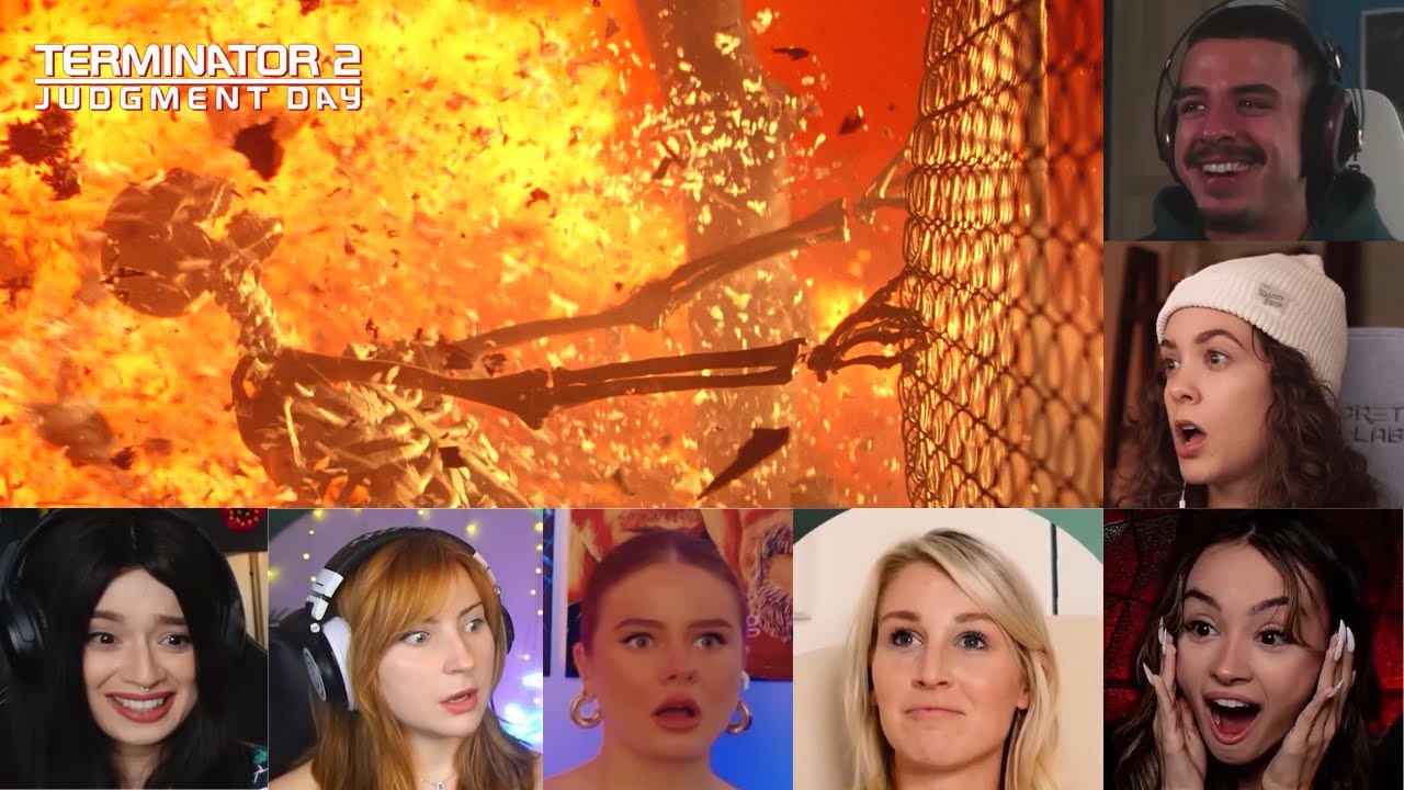BEST "Sarah's Nightmare Of Judgment Day" Reactions in Terminator 2 ...