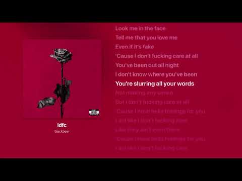 idfc - blackbear (Lyrics Video)