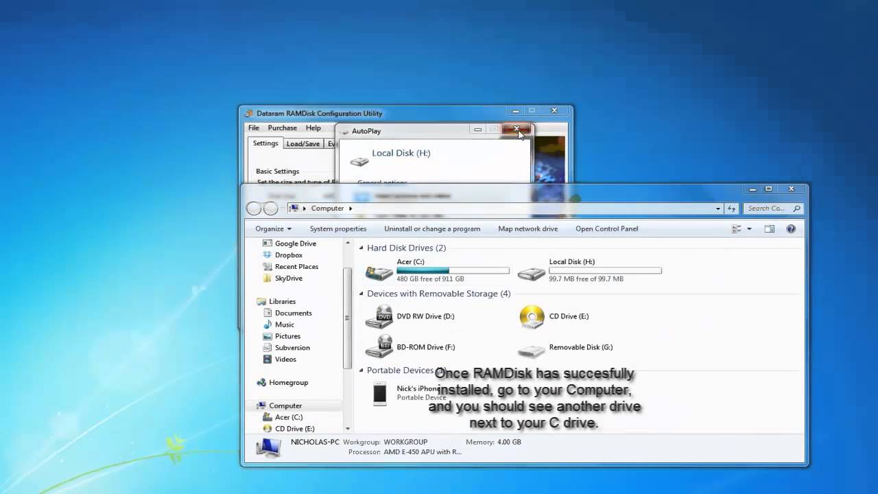 How to Correctly Setup RAMDisk - YouTube