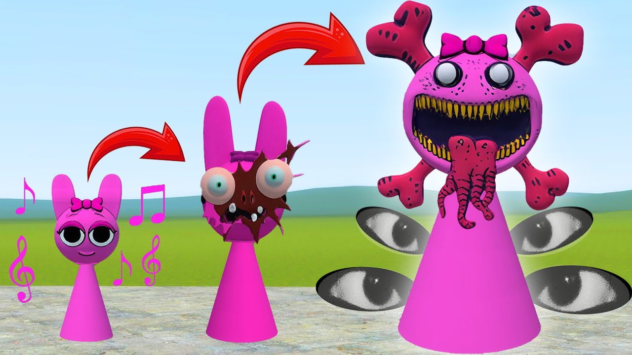 NEW EVOLUTION OF HORROR PINKI SPRUNKI PHASE 3 SONG In Garry's Mod ...