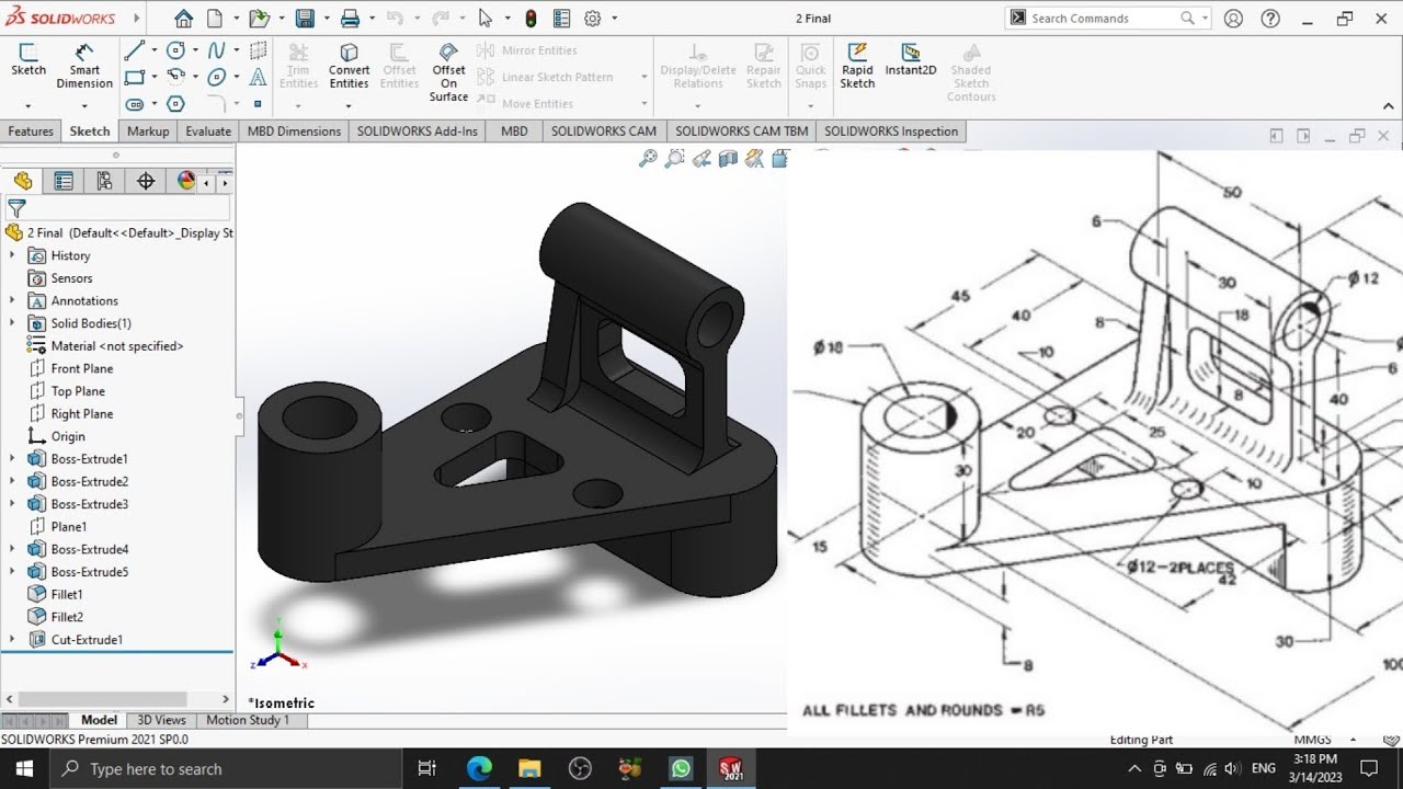 Mechanical Drawing 2 | SHEET 4 (No.2) | - YouTube