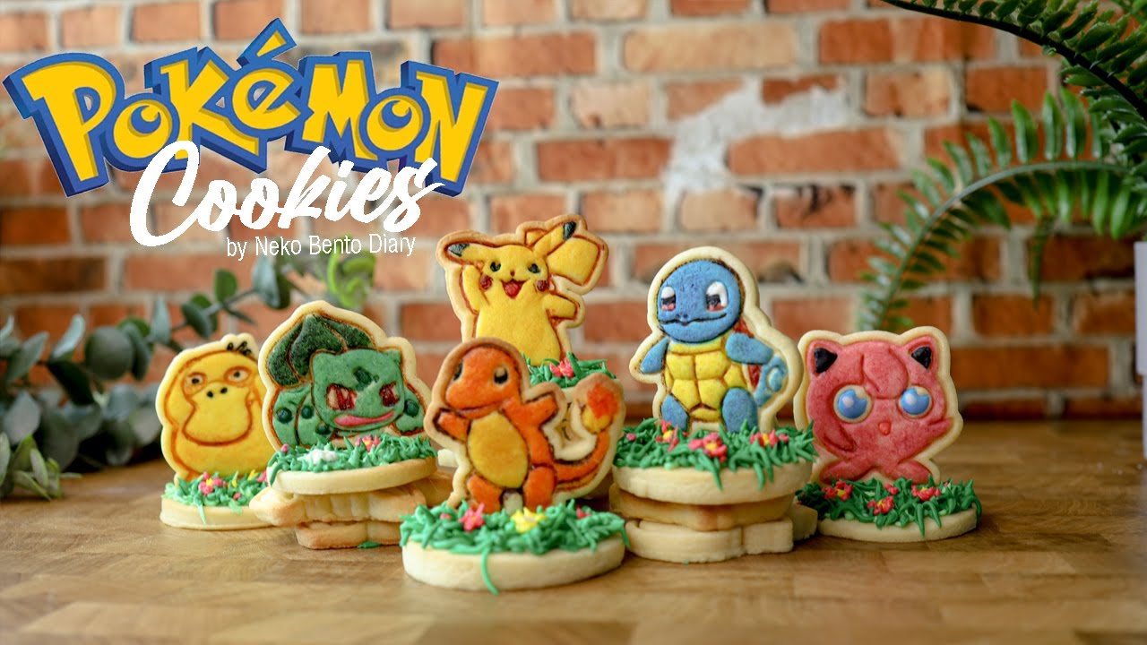 Easy Cute Pokemon Cookies l Diary#44 - YouTube
