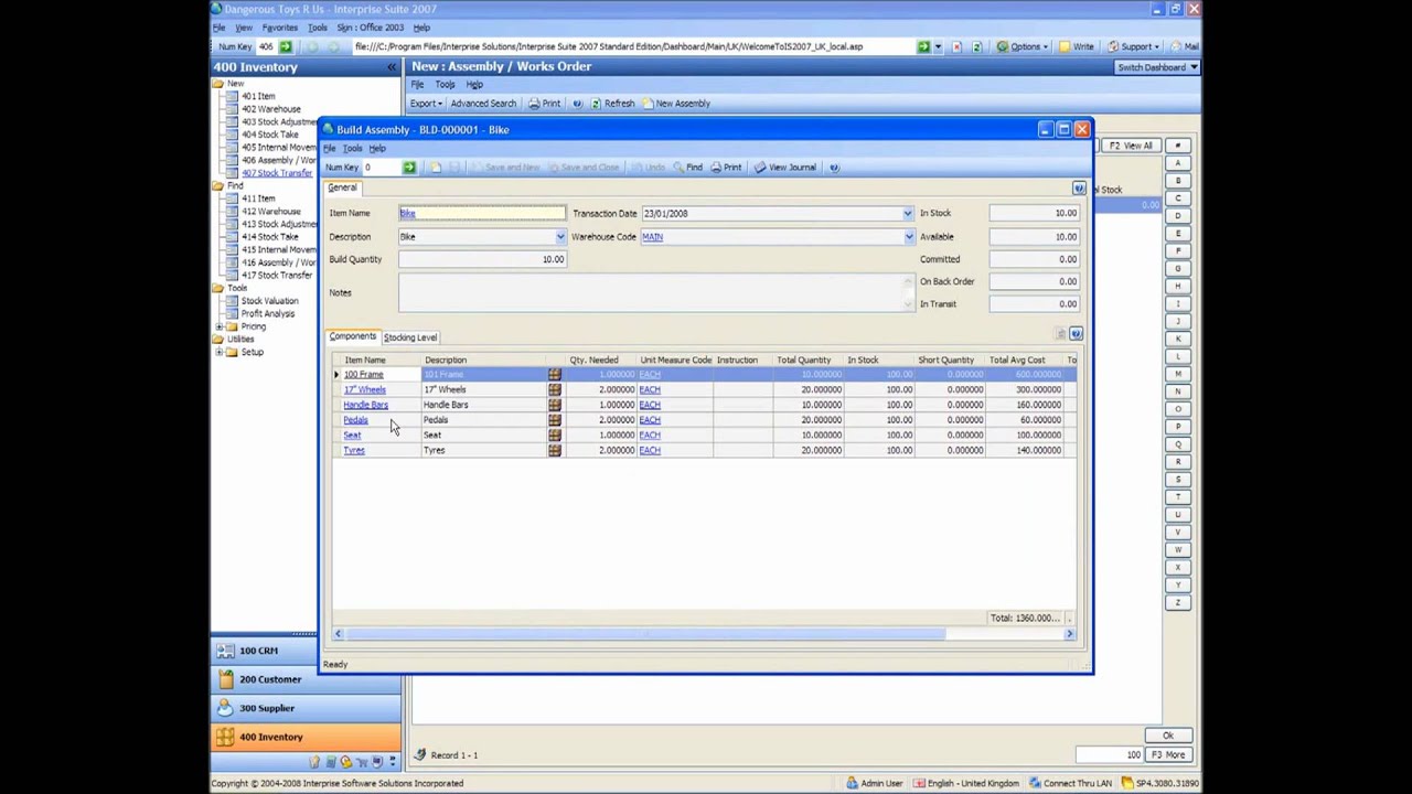 Interprise Suite - 14B Workshop Video - Inventory Transactions - YouTube