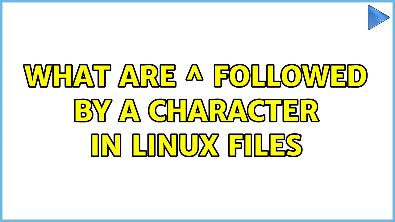 What Are Followed By A Character In Linux Files YouTube What Are Followed By A Character In Linux Files YouTube