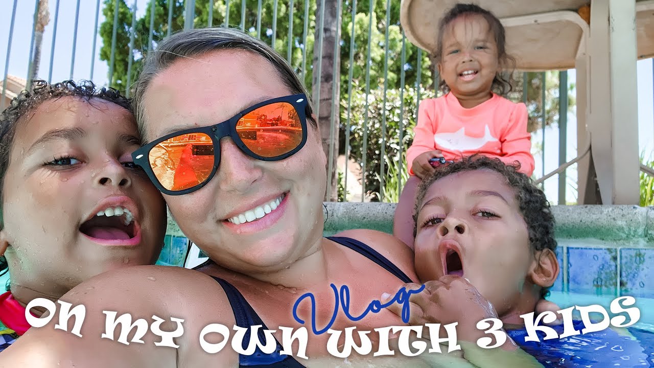 On My Own With Three Kids | VLOG - YouTube