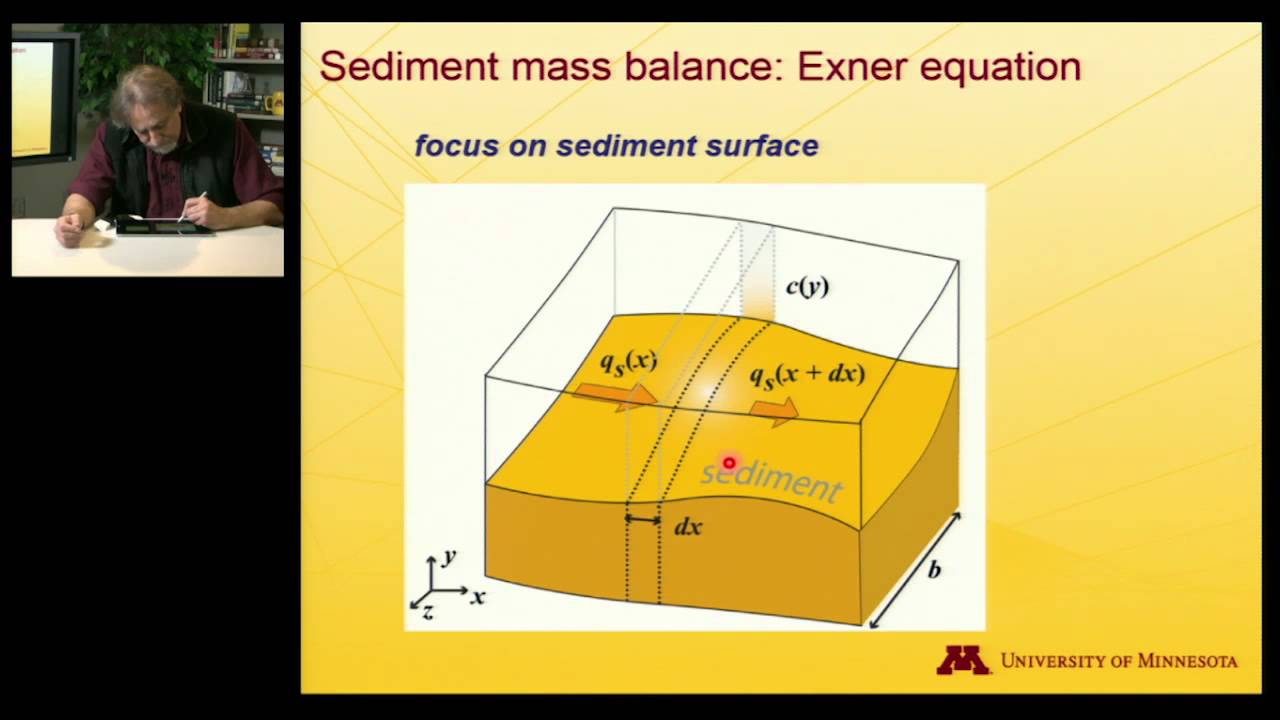 ESCI3202 Sediment Mass Balance and the Exner Equation - YouTube
