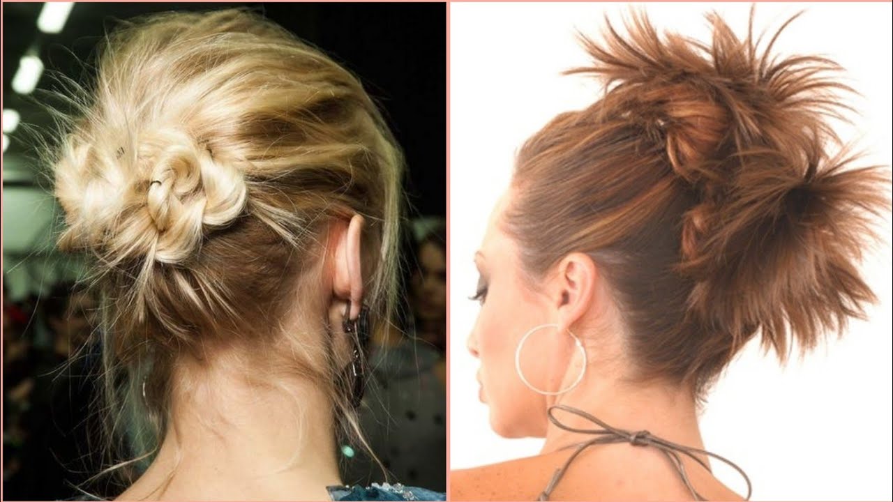 OUSTANDING SPIKY HAIR BUN DESIGNS FOR GIRLS - YouTube