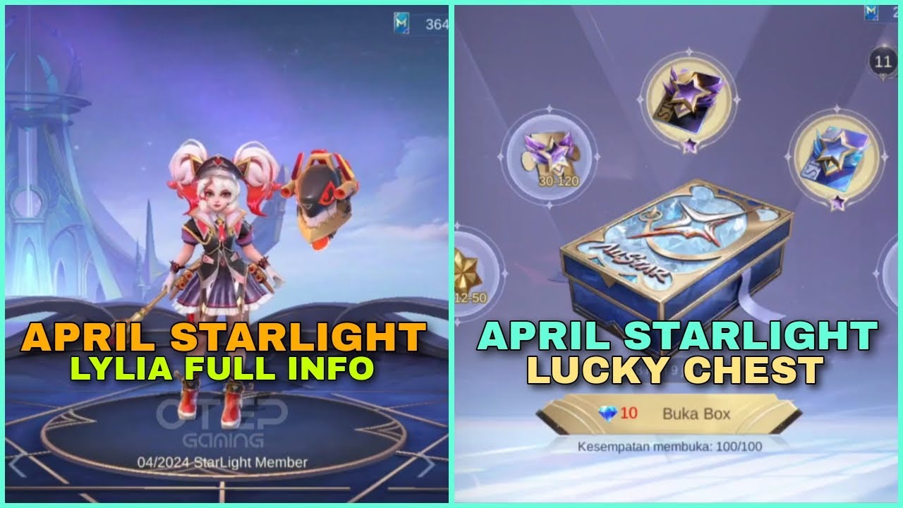 STARLIGHT LYLIA APRIL FULL DETAILS UPDATE | APRIL LUCKY CHEST | MLBB ...
