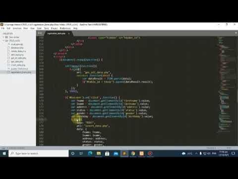 CRUD System Using JQuery, AJAX, JSON and JSON W/ Database - YouTube