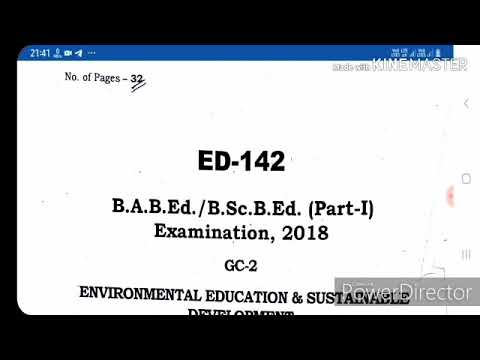BA-BED/BSC-BED 1ST YEAR ENVIRONMENTAL EDUCATION PAPER || MDSU || BSC ...