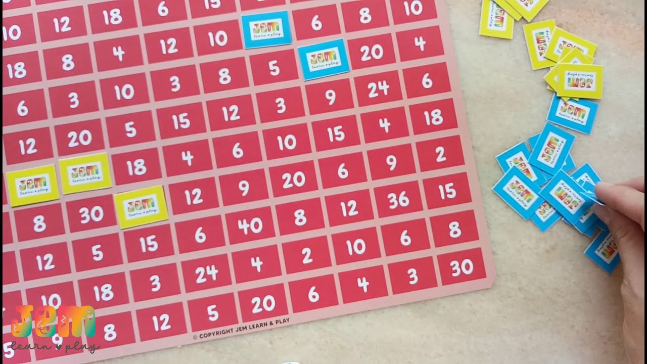 JEM Learn & Play - Board Game Matematika - Pembagian - YouTube