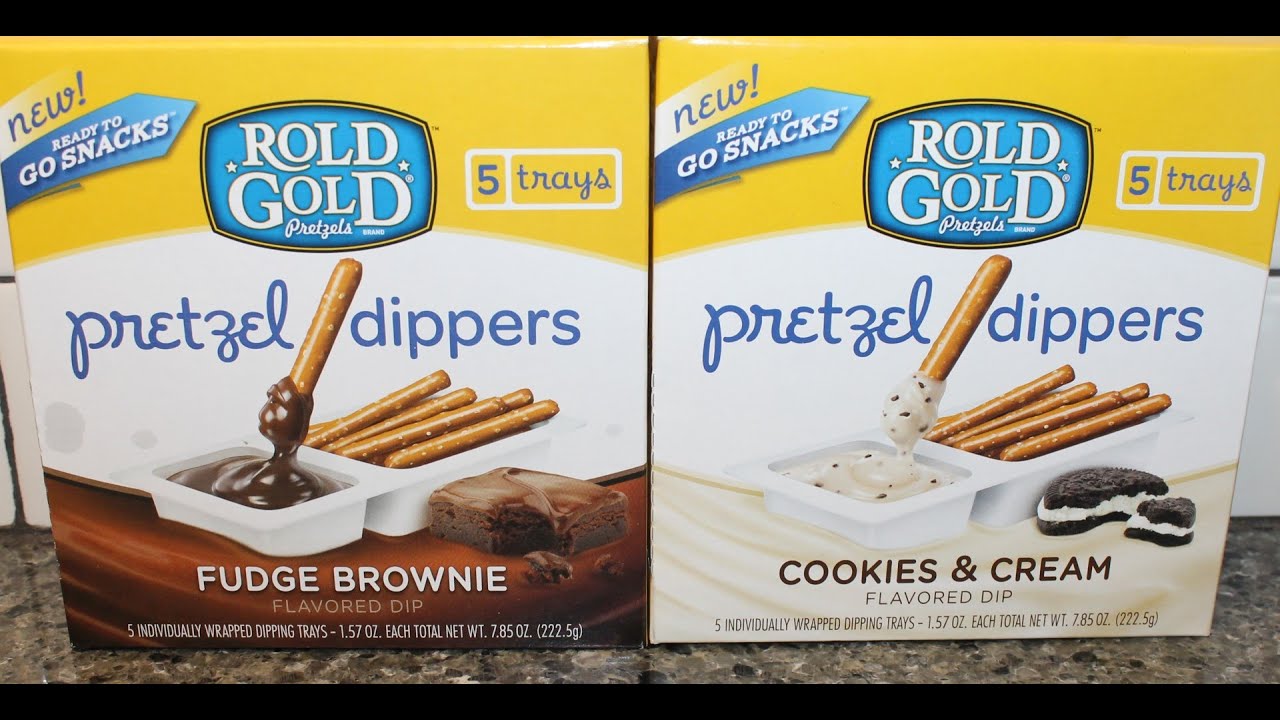 Rold Gold Pretzel Dippers: Fudge Brownie and Cookies & Cream Review ...