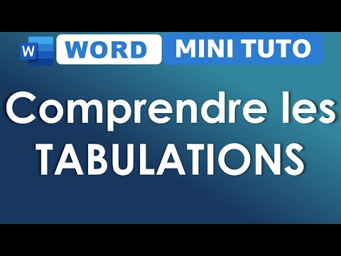 Word Comprendre les tabulations - YouTube