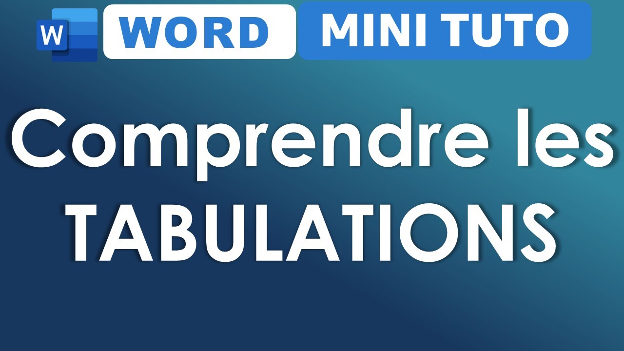 Word Comprendre les tabulations - YouTube