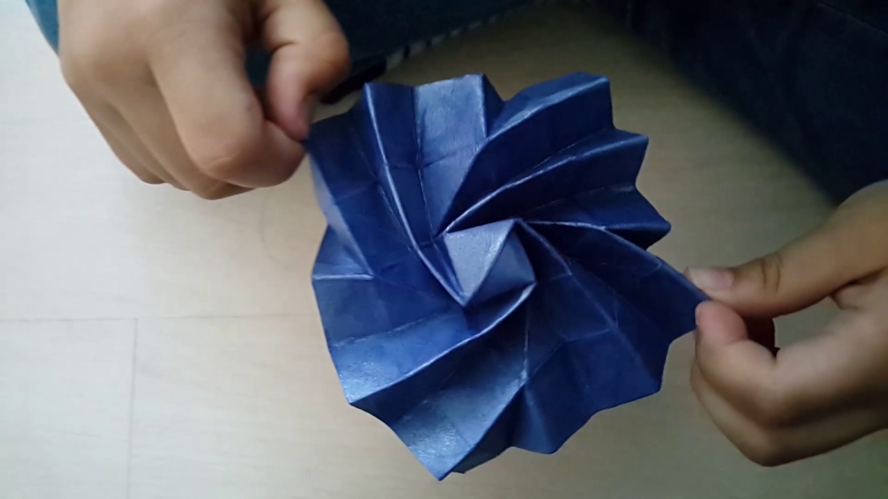 origami flasher 종이접기 - YouTube