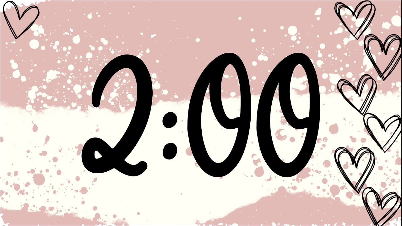 2 Minute Cute Valentine's Heart Timer (Chimes Alarm at End) - YouTube