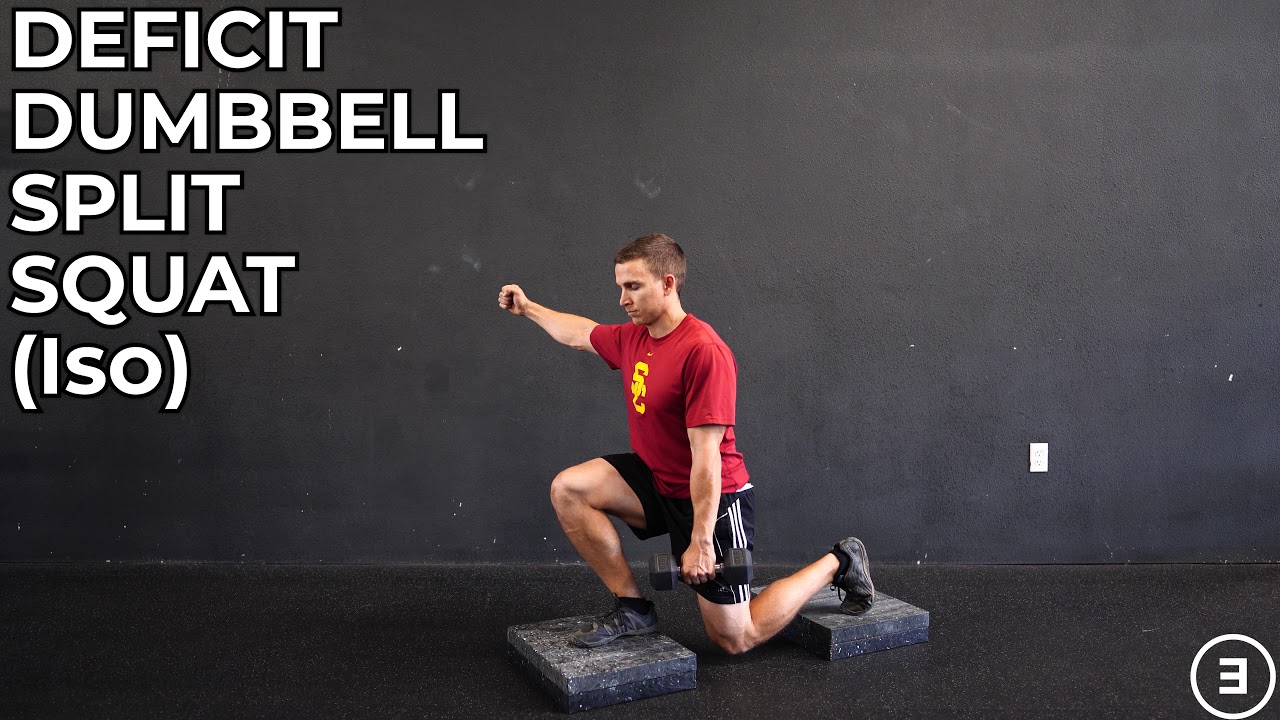 Deficit Dumbbell Split Squat (Isometric) - YouTube