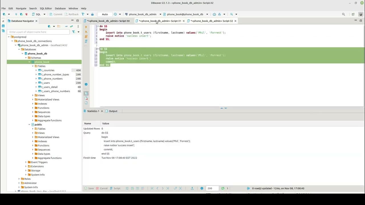 Postgresql transactions - YouTube