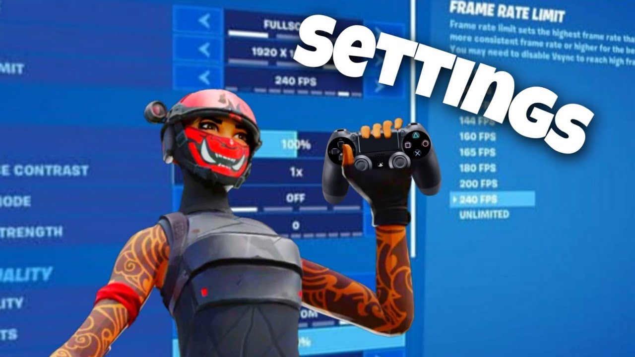 My Settings On Fortnite - Best Settings On PS4 - YouTube